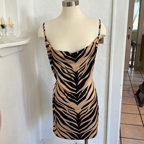 ASOS | Dresses | Sexy Womens Zebra Print Scoop Neck Halloween Mini ...